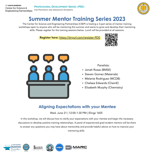 Mentor Training Workshop #2: Aligning Expectations with your Mentee | CSEP Mentor Training Workshop #2: Aligning Expectations with your Mentee | CSEP